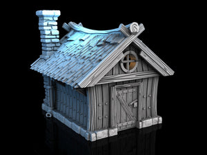 Medieval Town scenery building - Hunter Lodge - PLA for Oldworld, Dung
