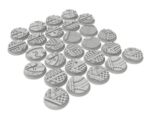 Military Base - Textured Round Bases, lot of 25mm to 160mm MILBS set M