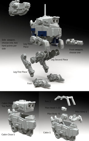 Imperial Army - Vibora patrol bipedal vehicles option Heavy Weapons